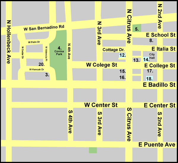 Covina 2010 Real Places Map